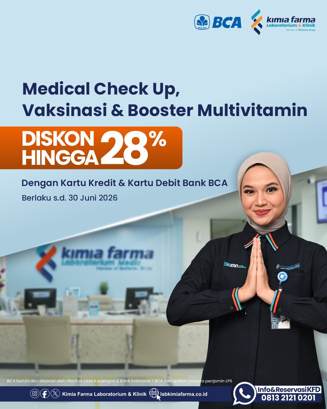 PROMO KHUSUS NASABAH BCA – Kimia Farma Laboratorium & Klinik